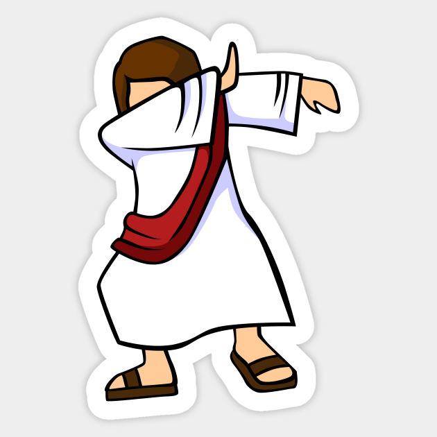 Dabbing Jesus Funny Christian - Funny Jesus - Sticker Dabbing Jesus Funny Christian - Funny Jesus - Sticker